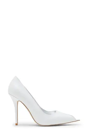 Jeffrey Campbell Betrayal Peep Toe Pump - White