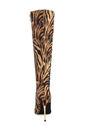 AZALEA WANG Talune Embroidered Knee High Boot