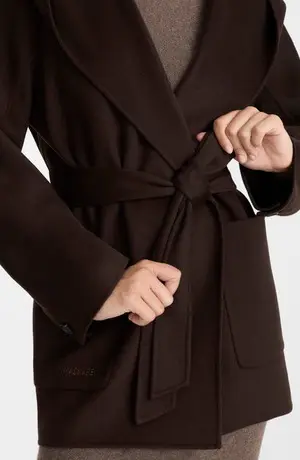 Mackage Paya-z Hooded Wool Wrap Coat