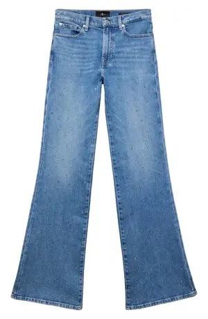 7 For All Mankind Modern Dojo Embellished High Waist Flare Jeans