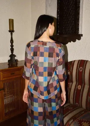 Ace & Jig Rafaela V-neck Button Up Top - Mood