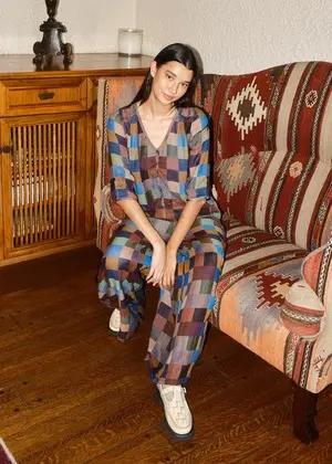 Ace & Jig Rafaela V-neck Button Up Top - Mood