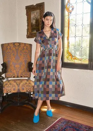Ace & Jig Faye Cross Front Midi Dress - Mood