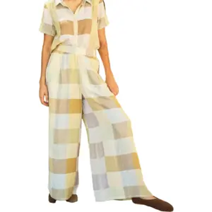 Ace & Jig Jojo Pull-on Wide Leg Pants - Journal