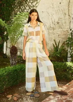 Ace & Jig Jojo Pull-on Wide Leg Pants - Journal