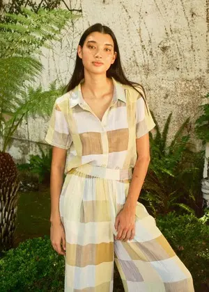 Ace & Jig Jojo Pull-on Wide Leg Pants - Journal