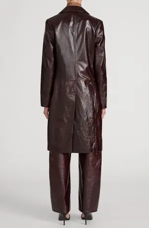 FRAME The Veda Leather Trench Coat