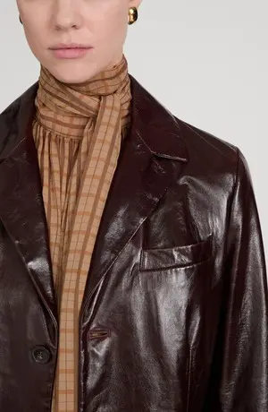 FRAME The Veda Leather Trench Coat