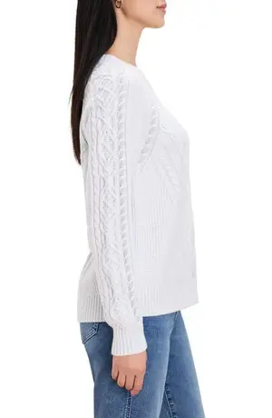 NIC+ZOE Patchwork Cable Sweater