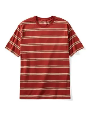 HARBOR BAY BY DXL Big & Tall Moisture-wicking Double-striped T-shirt