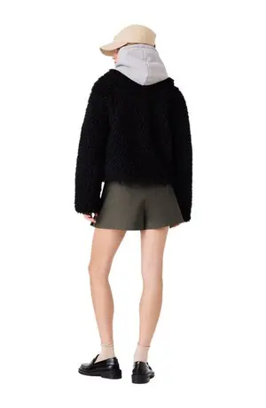 Maje Curly Faux Fur Jacket