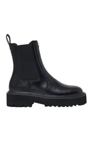 Maje Leather Chelsea Boots - Black