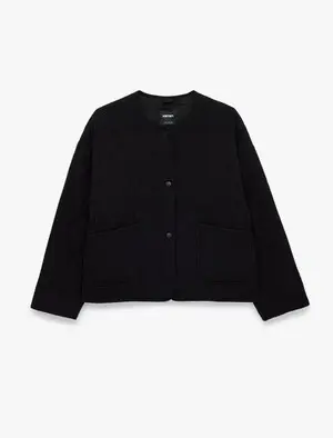 Koton Long Sleeve Crew Neck Quilted Jacket