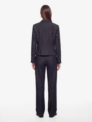 Koton Long Sleeve Notched Lapel Cropped Blazer