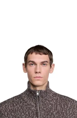 Sandro Zipped Wool Cardigan