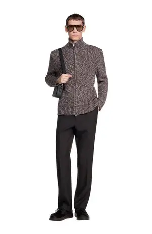 Sandro Zipped Wool Cardigan