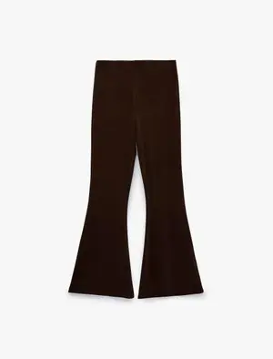 Koton Slim Cotton Blend Flare Pants