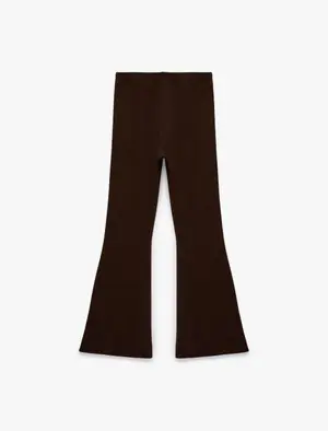 Koton Slim Cotton Blend Flare Pants