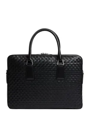 Sandro Woven Leather Briefcase