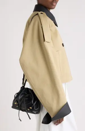 Givenchy Voyou Mini Leather Bucket Bag