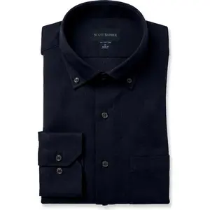 Scott Barber Cotton Button-down Shirt - Midnight