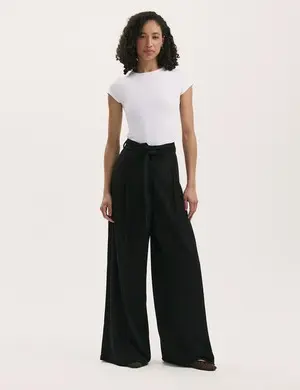 FINERY LONDON Athena Regular High Waist Wide Pants