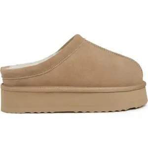 CELTIC & CO. Studio Platform Clog Slippers - Sand