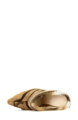 AZALEA WANG Wafiya Faux Fur Wedge Mule