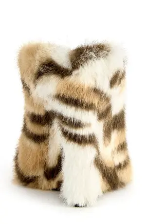 AZALEA WANG Wafiya Faux Fur Wedge Mule