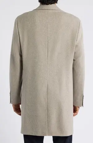Canali Kei Trim Fit Wool Overcoat