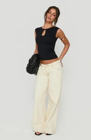 Princess Polly Ailana Cinched Keyhole Top