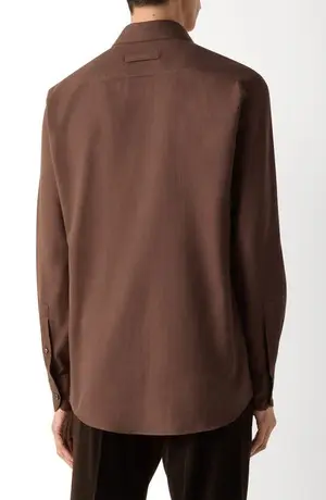 Zegna Cashco Cashmere & Cotton Button-up Shirt