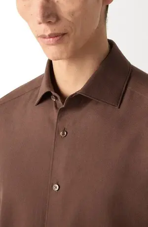 Zegna Cashco Cashmere & Cotton Button-up Shirt