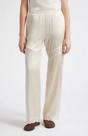 THE GARMENT Cata Lace Silk Blend Pants - Ecr