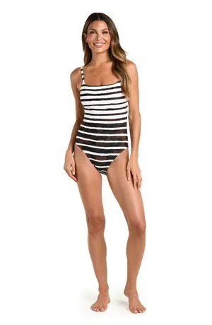 La Blanca Driftwood Stripe One-piece Swimsuit