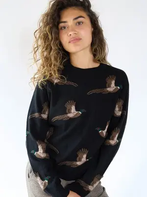 THE LITTLE TAILOR Percy Pheasant Design Relaxed Sweater