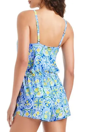 BEYOND CONTROL Blouson Swim Cover-up Romper