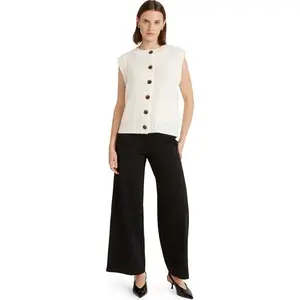 FINERY LONDON Janette Round Neck Sweater Vest - Ivory