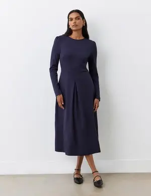 FINERY LONDON Carla Ponte Jersey Midi Dress