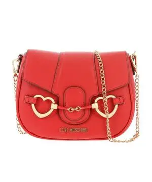Moschino Big Heartbit Buckle Crossbody Bag