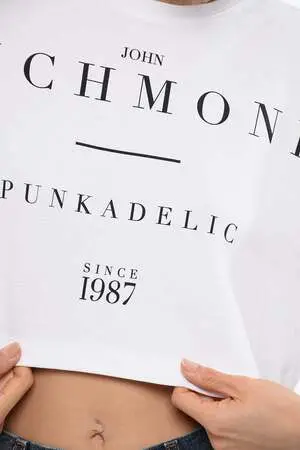 John Richmond Logo-print Cropped T-shirt