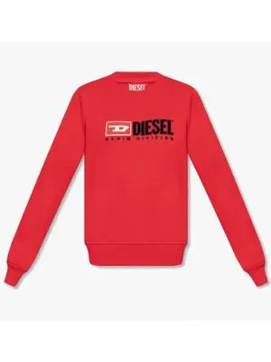 DIESEL® Embroidered-logo Crew Neck Sweatshirt
