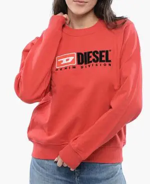 DIESEL® Embroidered-logo Crew Neck Sweatshirt
