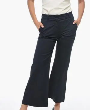 QL2 QUELLEDUE Melody Wide-leg Cotton Trousers