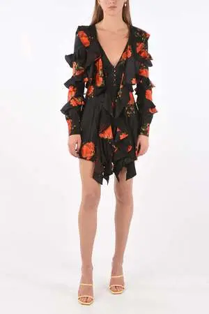Philipp Plein My Flower Ruffle Dress