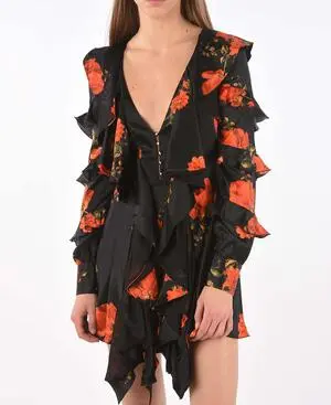 Philipp Plein My Flower Ruffle Dress