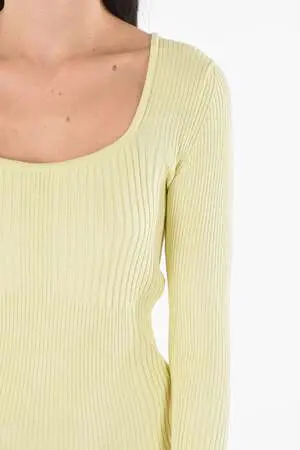 AERON Ribbed Round-neck Top