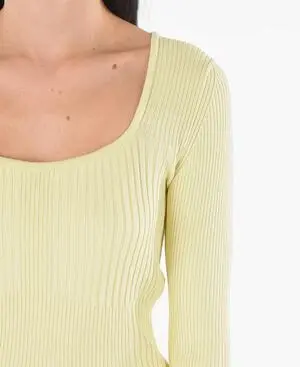AERON Ribbed Round-neck Top