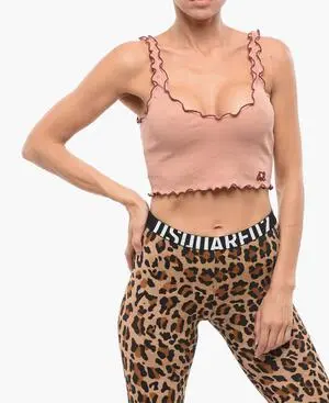 Dsquared2 Crop Top With Embroidered Logo