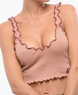 Dsquared2 Crop Top With Embroidered Logo